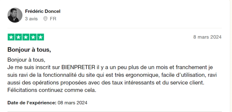 Bienprêter avis : y a t'il anguille sous roche